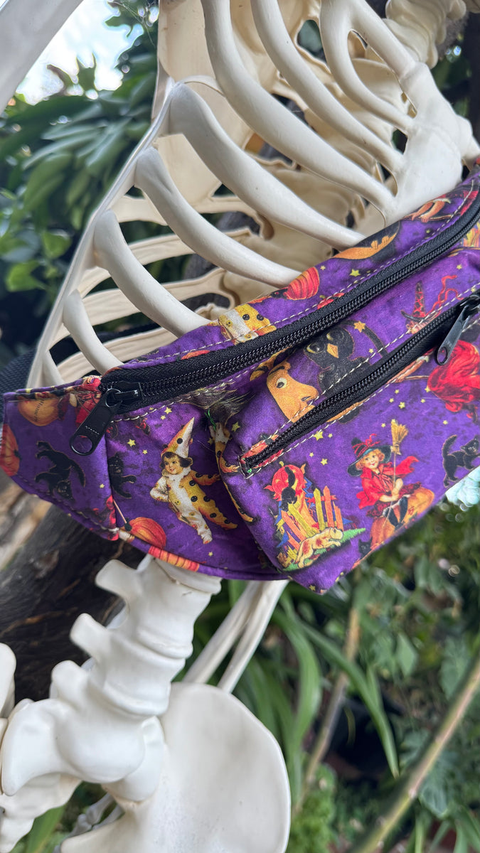 Handcrafted Vintage Halloween Fanny pack – Love Pain and Stitches
