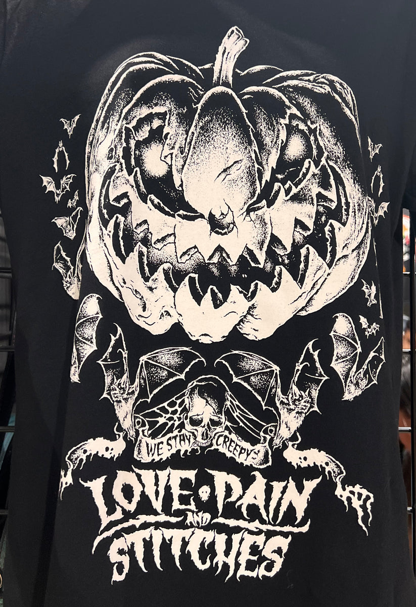 Love Pain and Stitches logo Tee